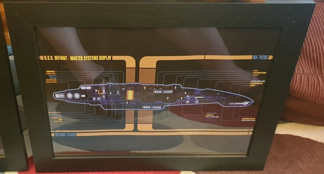 STAR TREK LCARS enterprise uss defiant & uss voyager A3 posters in new ...