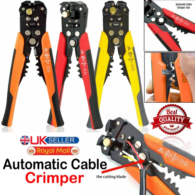 AUTOMATIC CABLE WIRE Crimper Self Adjustable Wire Stripper Plier ...