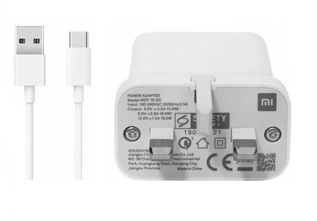 XIAOMI 18W FAST Charger Plug Or Usb Type-C Cable For Xiaomi Poco M2 ...