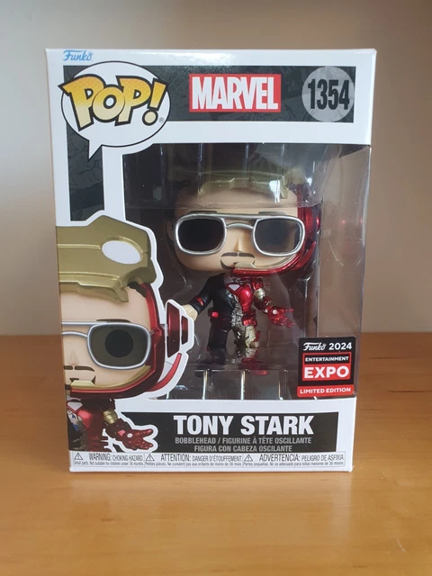 TONY STARK FUNKO Pop #1354 Iron Man C2E2 Expo + Protector £26.95 ...