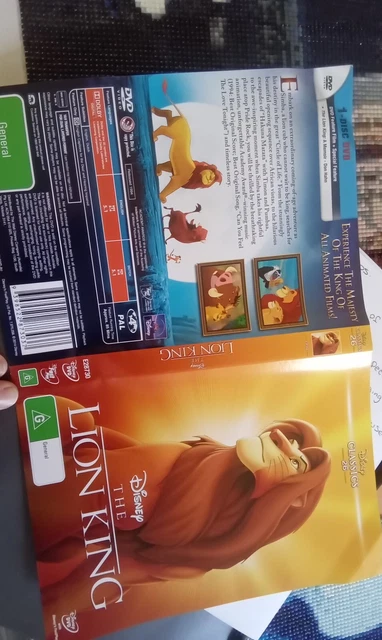THE LION KING Dvd Cover Slip £2.16 - PicClick UK