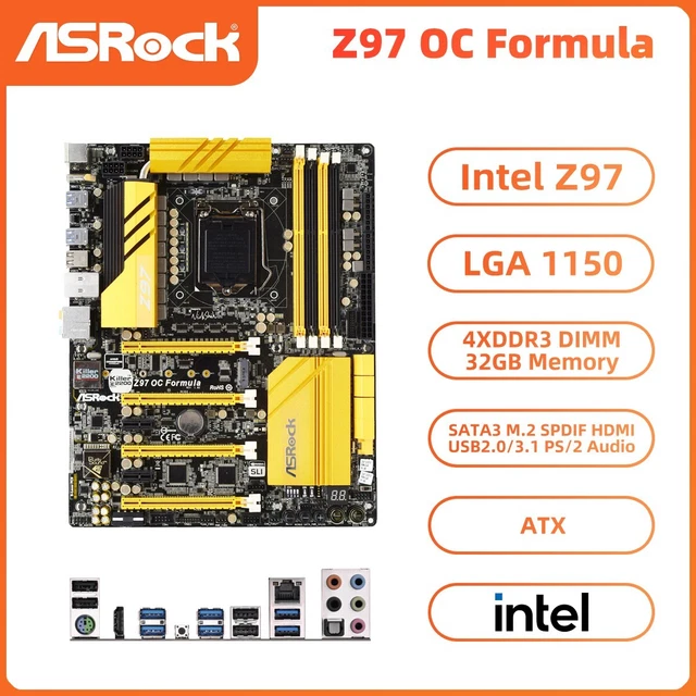 ASROCK Z97 OC Formula Motherboard ATX Intel Z97 LGA1150 DDR3 SATA3 HDMI ...