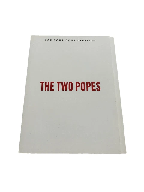 THE TWO POPES FYC DVD Netflix Awards Screener- For Your Consideration ...