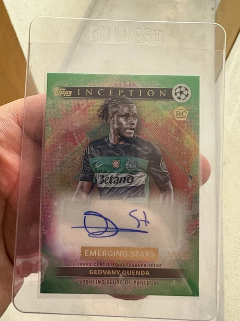 TOPPS UCC INCEPTION 2024-25 Auto Geovany Quenda RC Sporting Portugal ...