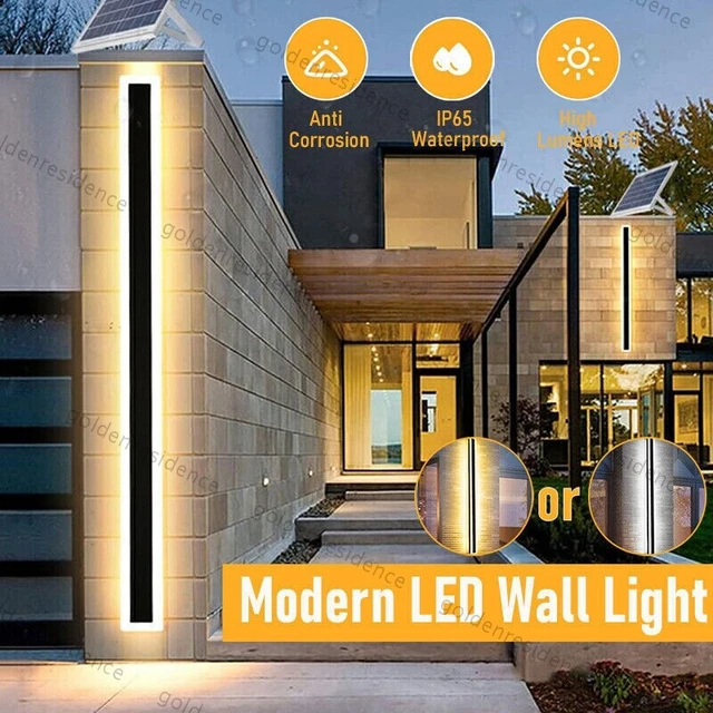 80CM LED LONG Strip Wall Light Sconce Outdoor Modern Lamp Exterior Light UK New £19.99 - PicClick UK