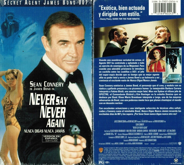 007 JAMES BOND Never Say Never Again VHS Video Tape New Spanish ...