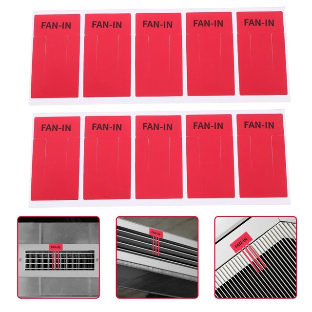 10 SHEETS ADHESIVE Label Stickers Air Conditioner Indicating Decals £12 ...