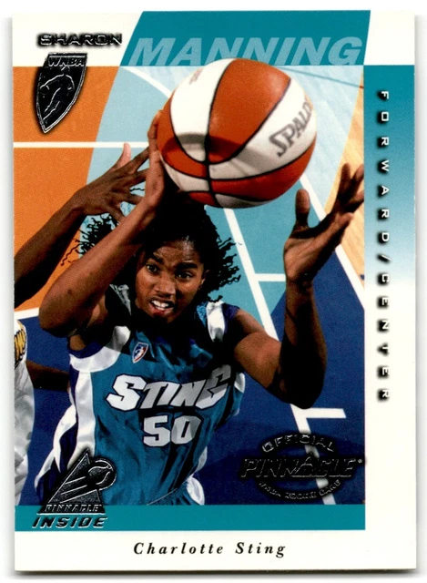 1997-98 PINNACLE INSIDE WNBA Sharon Manning recrue Charlotte Sting #28 ...
