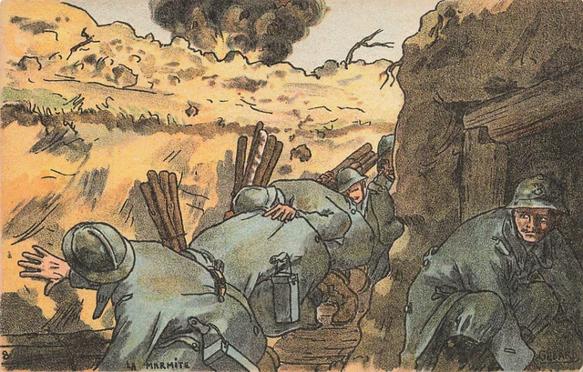 FRANCE WWI MILITARY "LA MARMITE" Artist Gabard Postcard EUR 14,26 ...