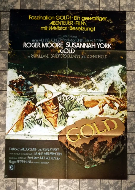 GOLD * ROGER MOORE - A1-FILMPOSTER German 1-Sheet ´74 Suzannah York ...
