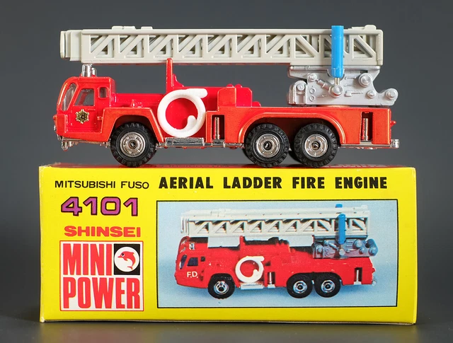 1960S VINTAGE SHINSEI Japan Mini Power Toy Die-Cast Mitsubishi Fire ...