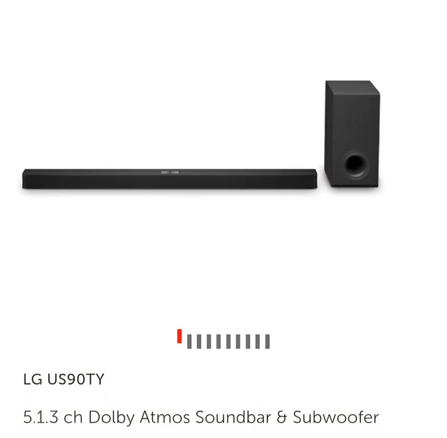 LG US90TY 5.1.3 Ch Dolby Atmos Soundbar & Subwoofer Brand New Sealed ...