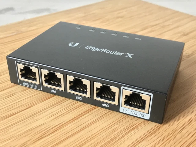 UBIQUITI EDGEROUTER X 5-Port Advanced Gigabit Ethernet PoE Router $69. ...