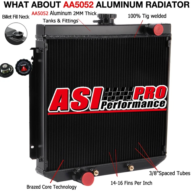 4ROW RADIATOR FIT Ford Falcon Cleveland Xy/Xw 302 250 V8 L6 302 GS GT ...