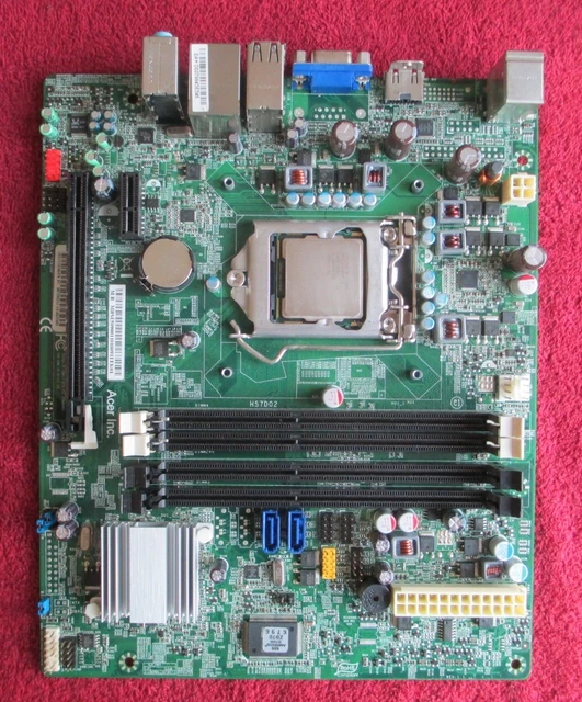 ACER H57D02A1 SOCKET LGA1156 DDR3 Motherboard with i3-550 CPU £14.95 ...