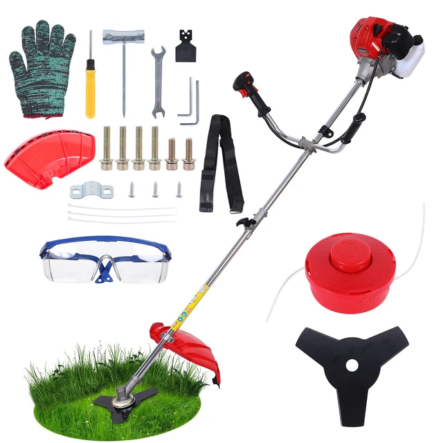 52CC 2IN1 GAS Power Straight Shaft String Grass Trimmer Weed Eater ...