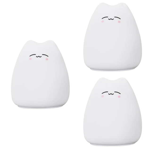 3 PCS LED Night Light Childrens Lights for Bedroom Cartoon Cat Lamp £35 ...