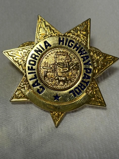 CALIFORNIA HIGHWAY PATROL POLICE OLD METAL MINI BADGE OBSOLETE CHP CHiP ...