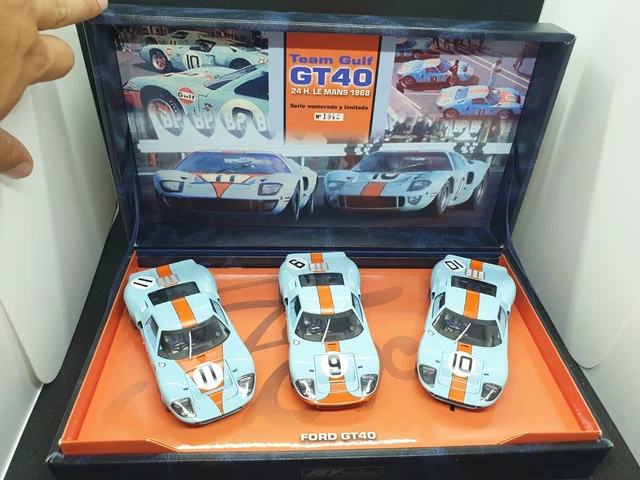 FLY FORD GT40 Team Gulf Le Mans 1968 cofanetto raro Slot car EUR 150,00 ...