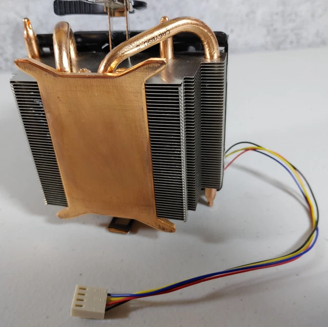 HEATSINK FAN CPU Cooler AVC Z7UH40Q001 Copper Pipe AMD Sockets WORKING ...