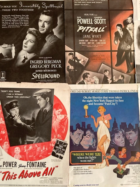 1940’S MOVIE FILM Posters Magazine Advert Lot 8 Original Hollywood ...