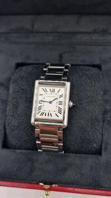 CARTIER TANK MUST 25mm Stainless Steel WSTA0052 Quartz 4323 BOX Unisex ...