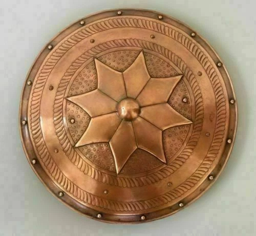 MEDIEVAL VINTAGE ROUND Shield Greek Knight Antique Finish Armour Shield ...