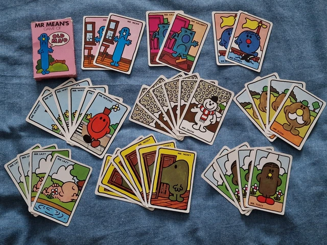 MR MEN MR Mean's Roger Hargreaves complete 36 cards Game of Old Maid £ ...