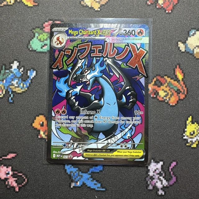 MEGA CHARIZARD X EX 023 Mega Evolutions Black Star Promo Pokemon Card £ ...