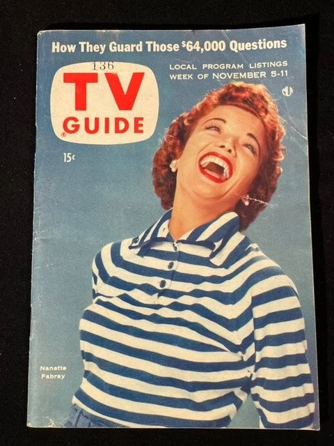 TV GUIDE NOVEMBER 5th, 1955 Nanette Fabray Issue #136 £5.42 - PicClick UK