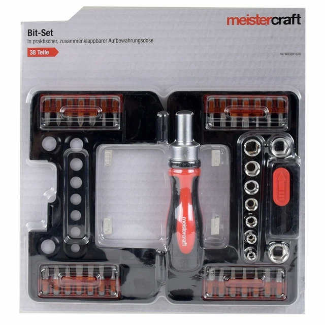 MEISTERCRAFT BIT-SET 38 tlg Bitsortiment Torx Set Schrauber Satz ...