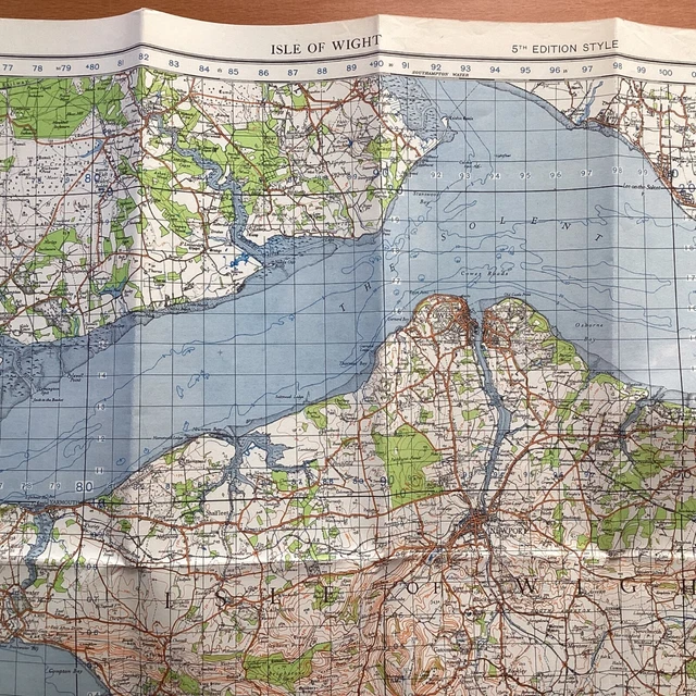 ORIGINAL WW2 BRITISH War Office 1-Inch:1-Mile Map: Isle Of Wight, 1940 ...