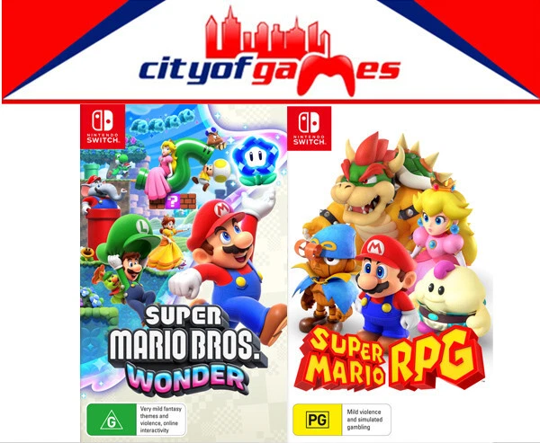 SUPER MARIO BROS Wonder & Super Mario RPG Bundle Nintendo Switch Game ...