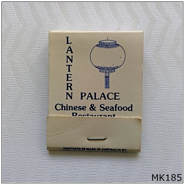 LANTERN PALACE CHINESE & Seafood Restaurant Matchbook (MK185) $4.99 ...