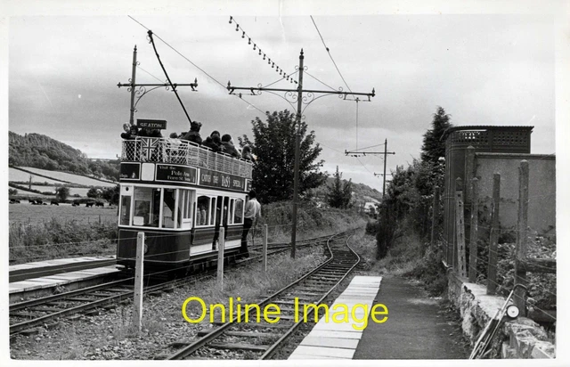 RAILWAY PHOTO TRAM arriving at Colyford (Seaton Tramway) 23/8/1979 £4. ...