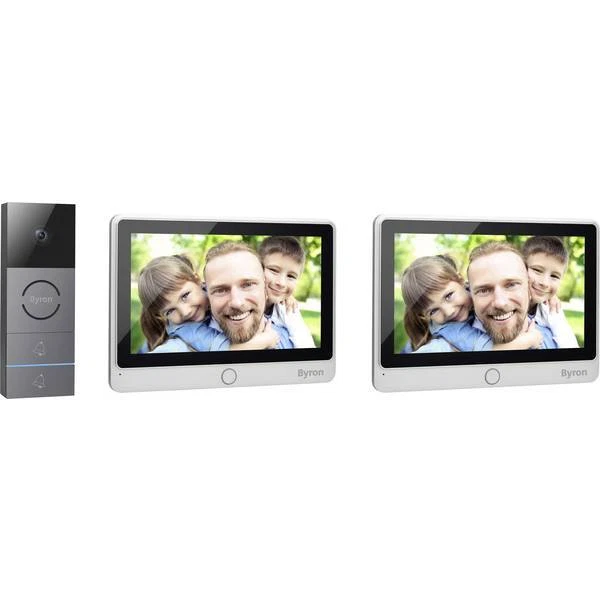 BYRON VIDEO CITOFONO Cablato, 2 fili Kit completo DIC-24122 EUR 428,35 ...
