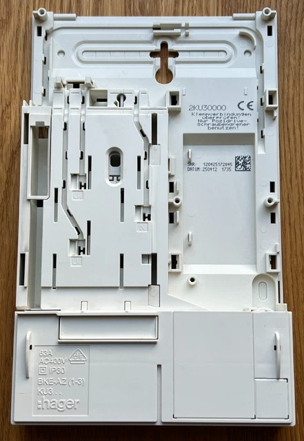 HAGER ZÄHLERTRÄGERPLATTE / EHZ Adapter BKE-AZ 2KU30000, 63A, 400V EUR ...