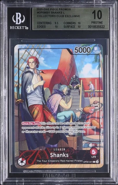 SHANKS ONE PIECE 2025 Collector's Club PSA Magazine Promo English #001 ...