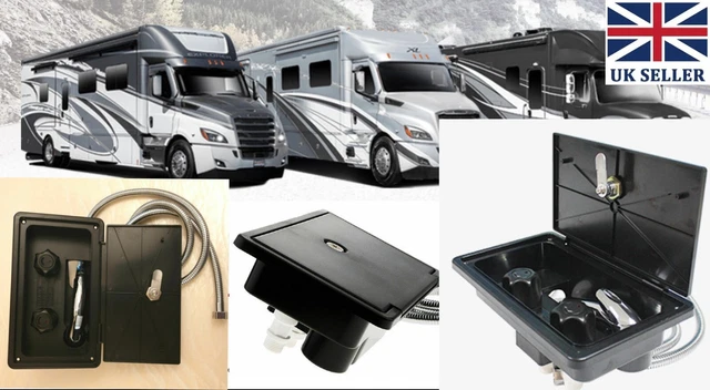 RV EXTERNAL SHOWER Kit For Caravan Camper Van, Twin Tap Shower Kit ...