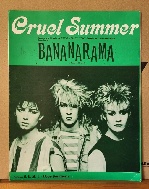 RARE PARTITION - Bananarama " Cruel Summer " 1983 (T.B.E) EUR 6,00 ...