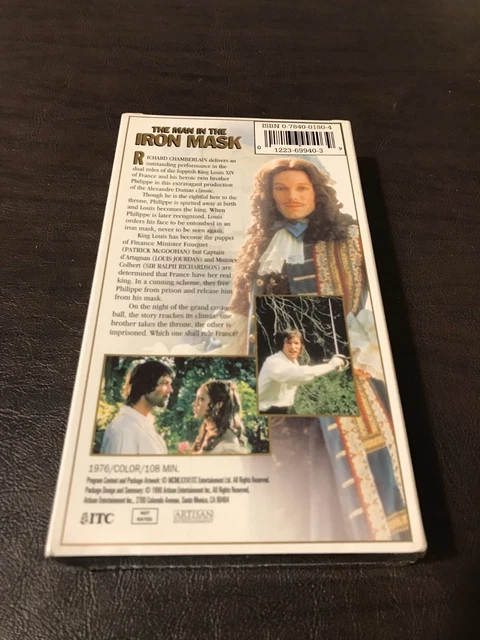 NEW /FACTORY SEALED Vhs Movie - The Man In The Iron Mask - Richard ...