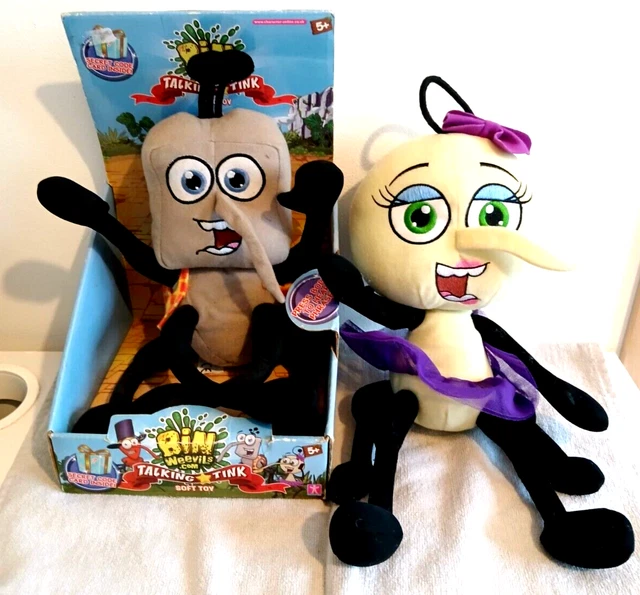 BIN WEEVILS GREY Tink & Yellow Bunty Soft Toy Plush 2012 Pre School ...
