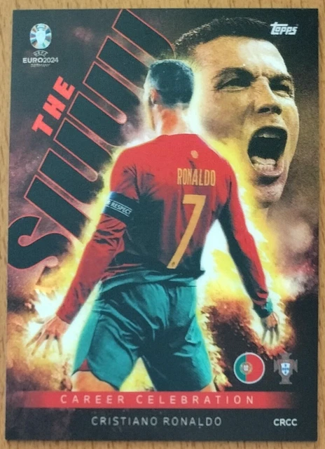 2024 TOPPS UEFA Euro Cup Cristiano Ronaldo The Siuuu Career Celebration Portugal EUR 133,52 ...