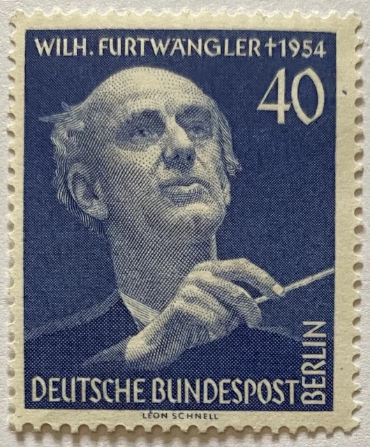 GERMAN STAMP BERLIN 1955 - First Death Anniversary Of Furtwangler £17. ...