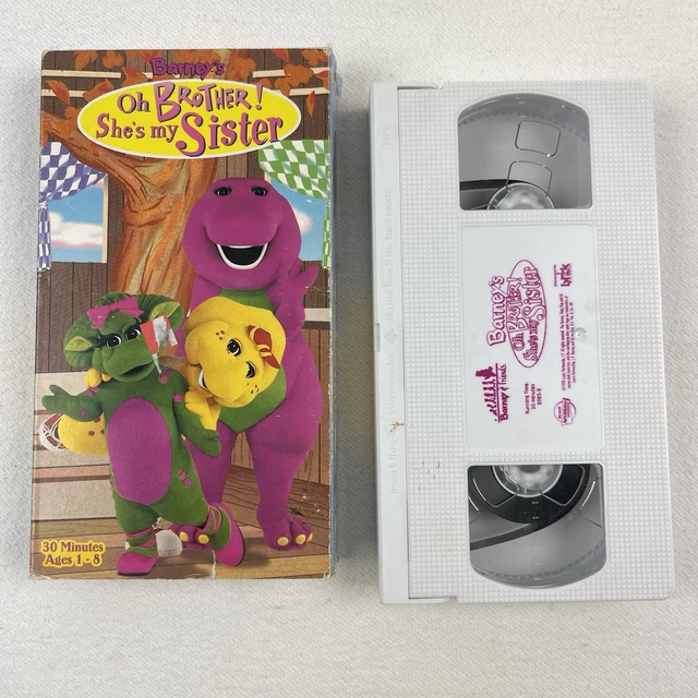 BARNEY’S OH BROTHER! She’s My Sister VHS 1998 Children’s Barney Cartoon ...