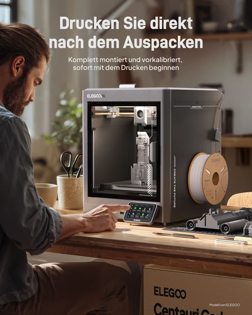 ELEGOO CENTAURI CARBON 3D Drucker, Automatische Kalibrierung, 256mm ...