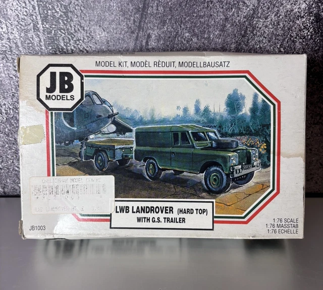 JB MODELS 1:76 Scale Kit JB1003 Army Land Rover LWB Hard Top & GS ...