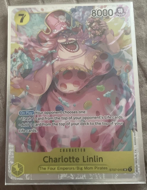 ONE PIECE ENGLISH CARD HOLO GAME CARTE Charlotte Linlin ST07-010 SR ...