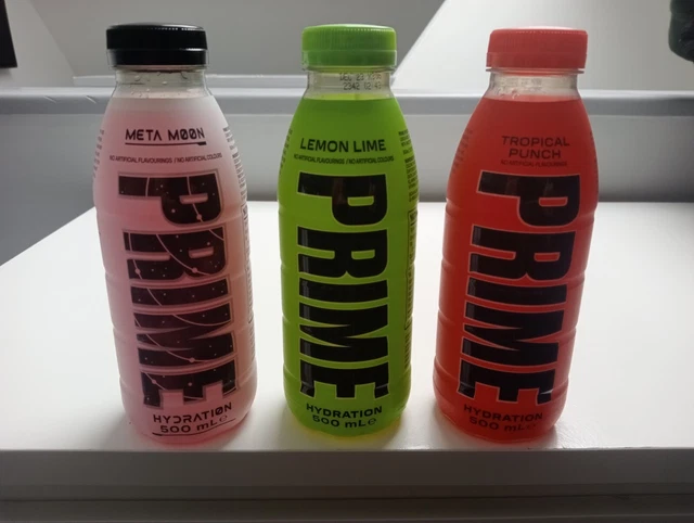 PRIME HYDRATION ENERGY Drink by KSI and Logan Paul. 1 x meta 1 x lime 1 ...