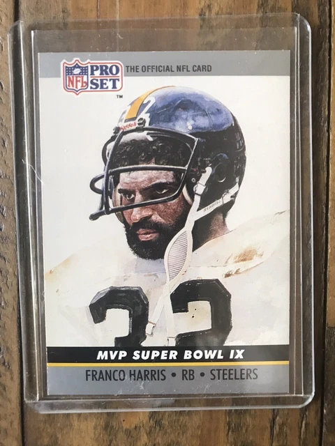 1990 PRO SET Super Bowl IX MVP Franco Harris #9 Pittsburgh Steelers ...